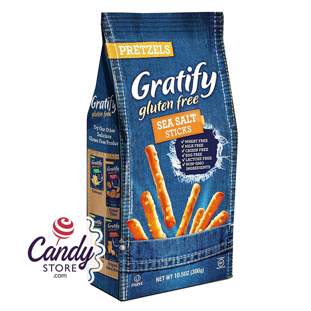 Gratify Gluten Free Pretzel Sticks 10.5oz Bags - CandyStore.com