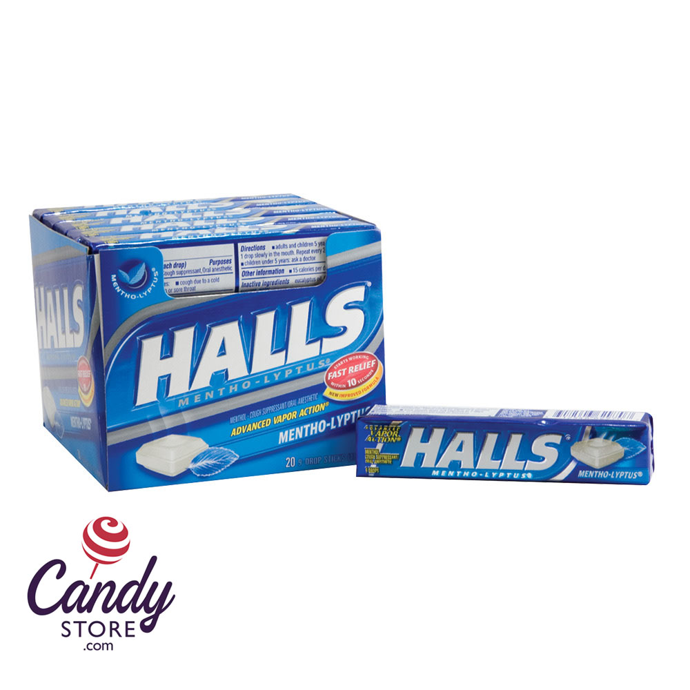 Halls Menthol Cough Drops - 20ct | CandyStore.com