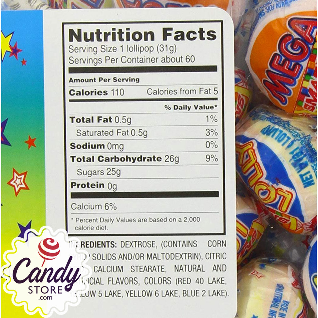 Mega Smarties Lollies - 60ct | CandyStore.com