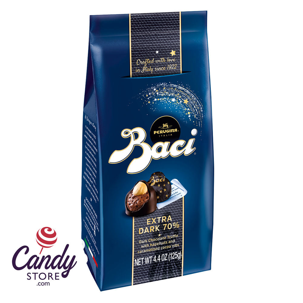 Perugina Baci Bag 70% Dark Chocolate Hazelnuts 4.4oz 4ct - CandyStore.com