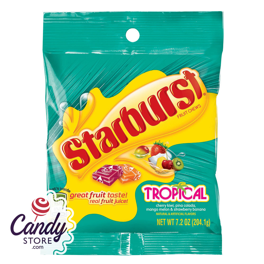 Starburst Tropical 7.2oz Peg Bag - 12ct | CandyStore.com