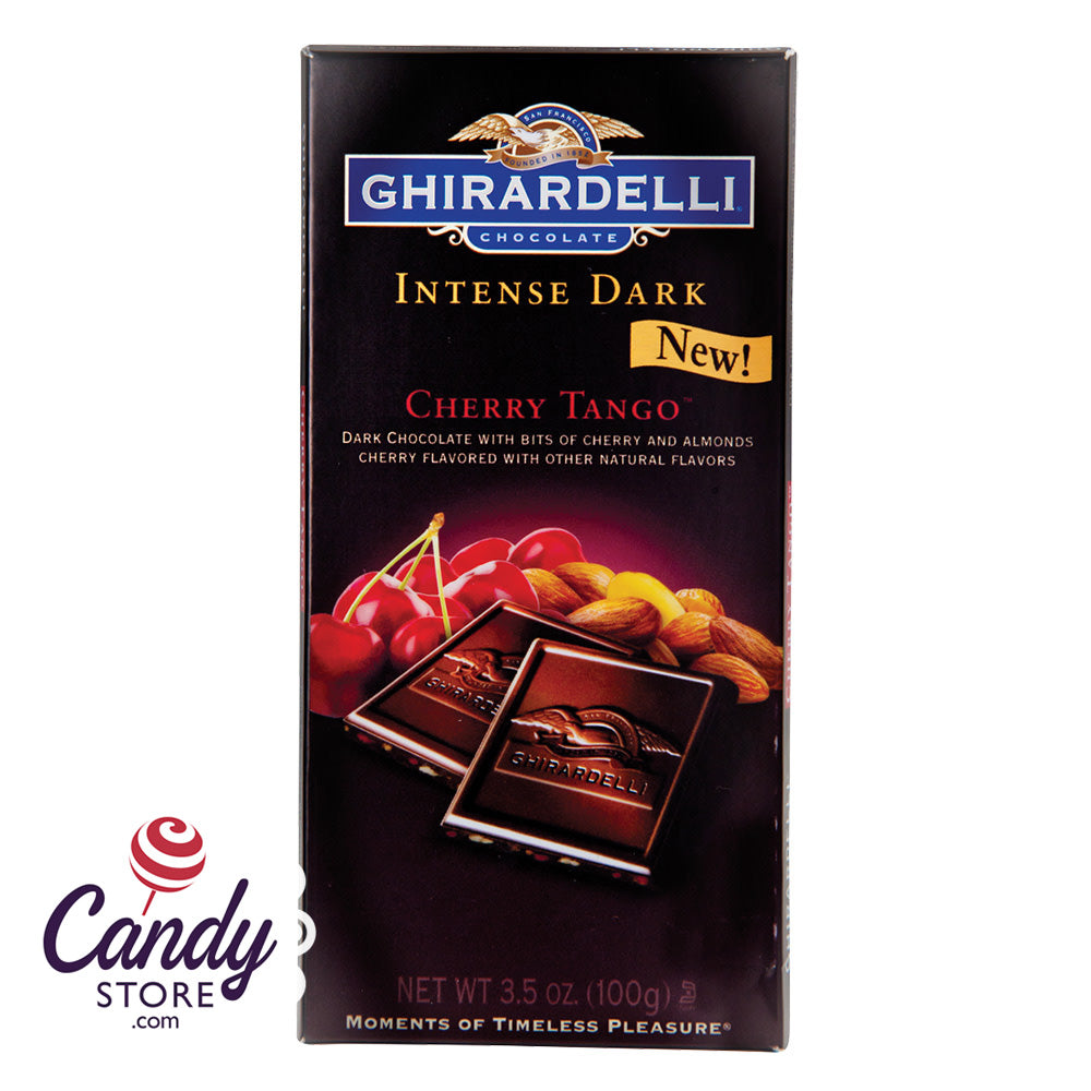 Ghirardelli Cherry Tango Intense Dark Bars 12ct - CandyStore.com
