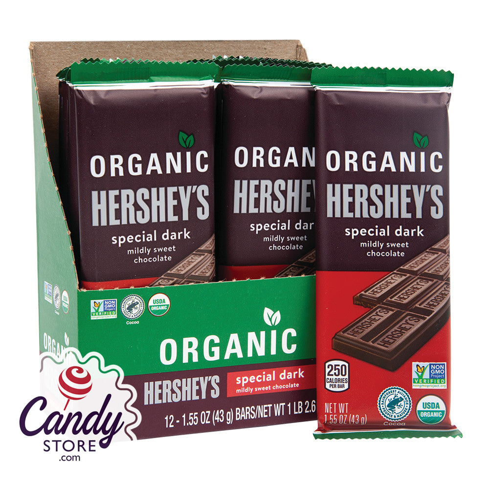 Hershey's Organic Dark Chocolate Bars 12ct - CandyStore.com