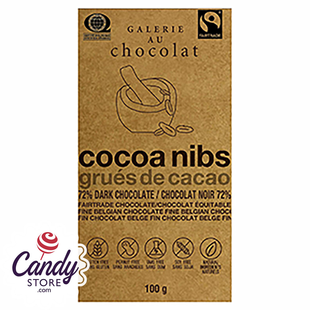 Jelina Cocoa Nibs 72% Dark Chocolate Bars 8ct - CandyStore.com