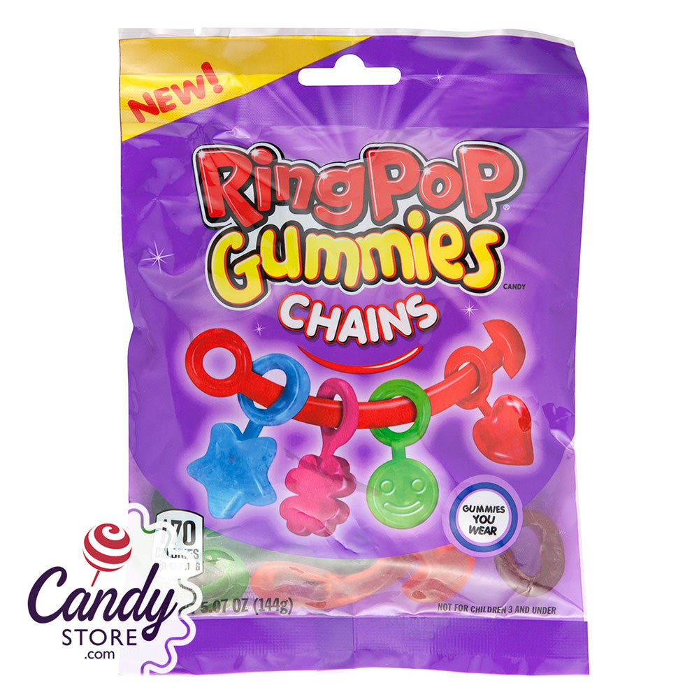 Ring Pop Gummy Chains Charm Bracelets 12ct - CandyStore.com