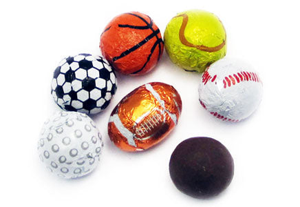 Chocolate Sports Balls - Foil Wrapped | CandyStore.com