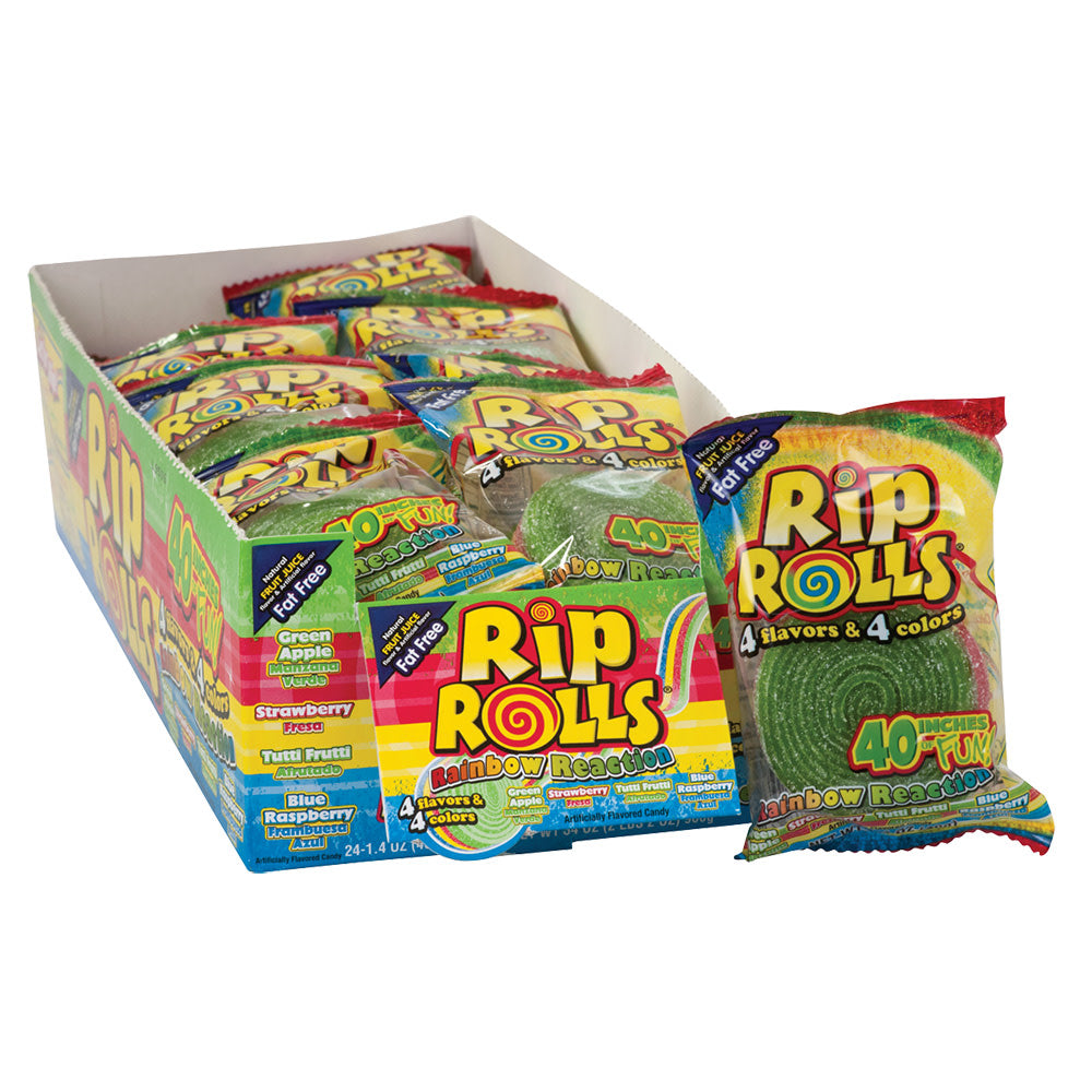 Rip Rolls Rainbow Reaction Candy - 24ct – CandyStore.com