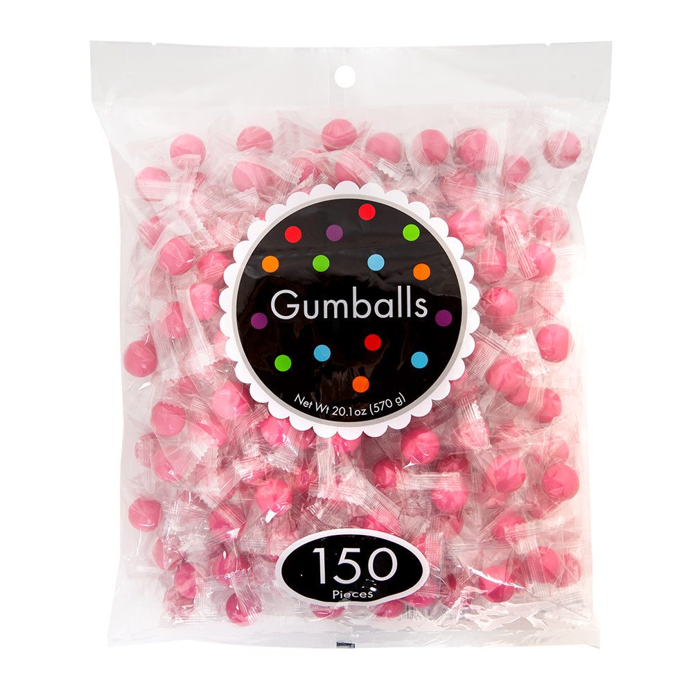 Gumballs Bright Pink Bubble Gum Wrapped 150ct Bags - 4ct – CandyStore.com
