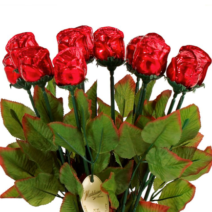 Red Chocolate Roses 36ct - CandyStore.com