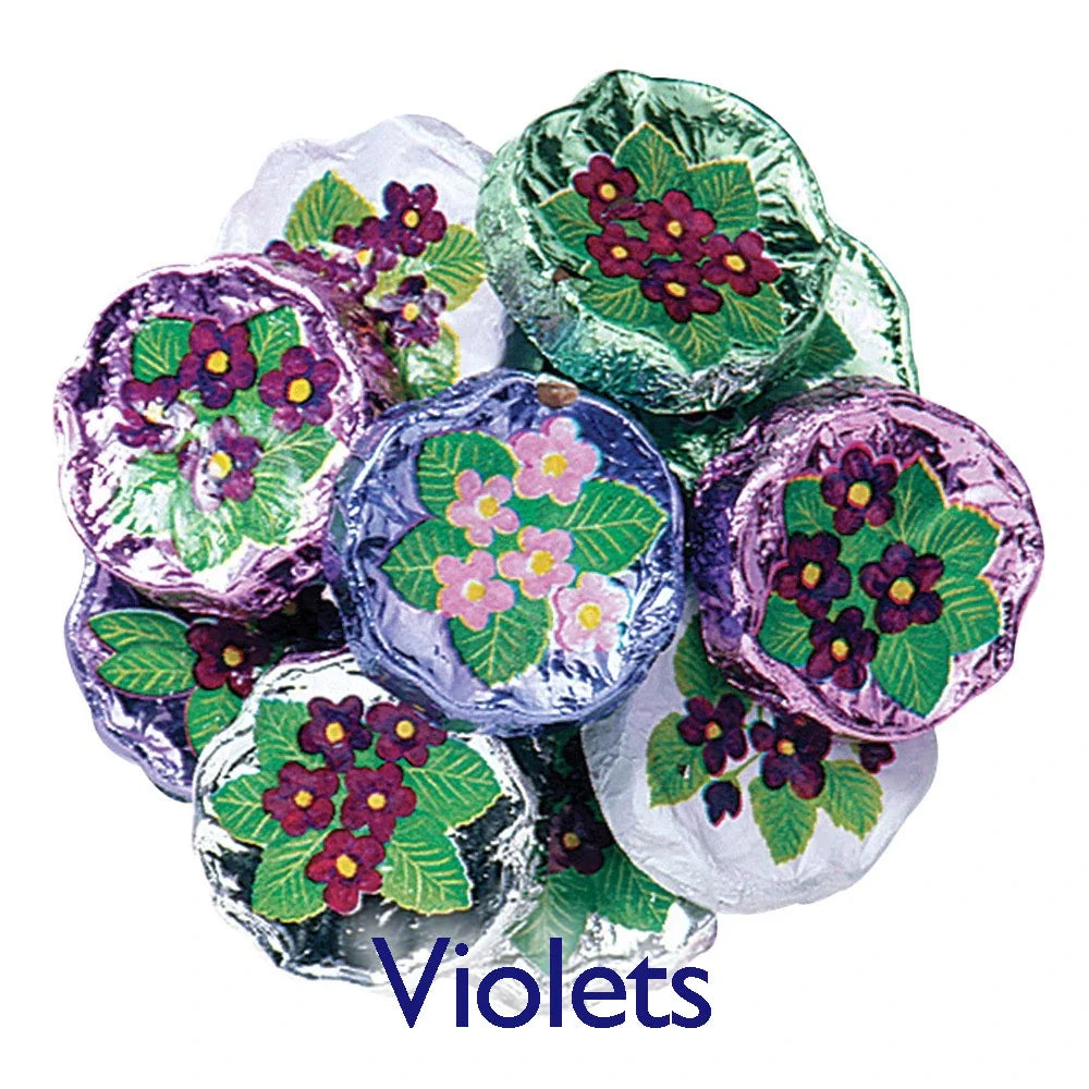 Chocolate Violets Candies 10lb - CandyStore.com