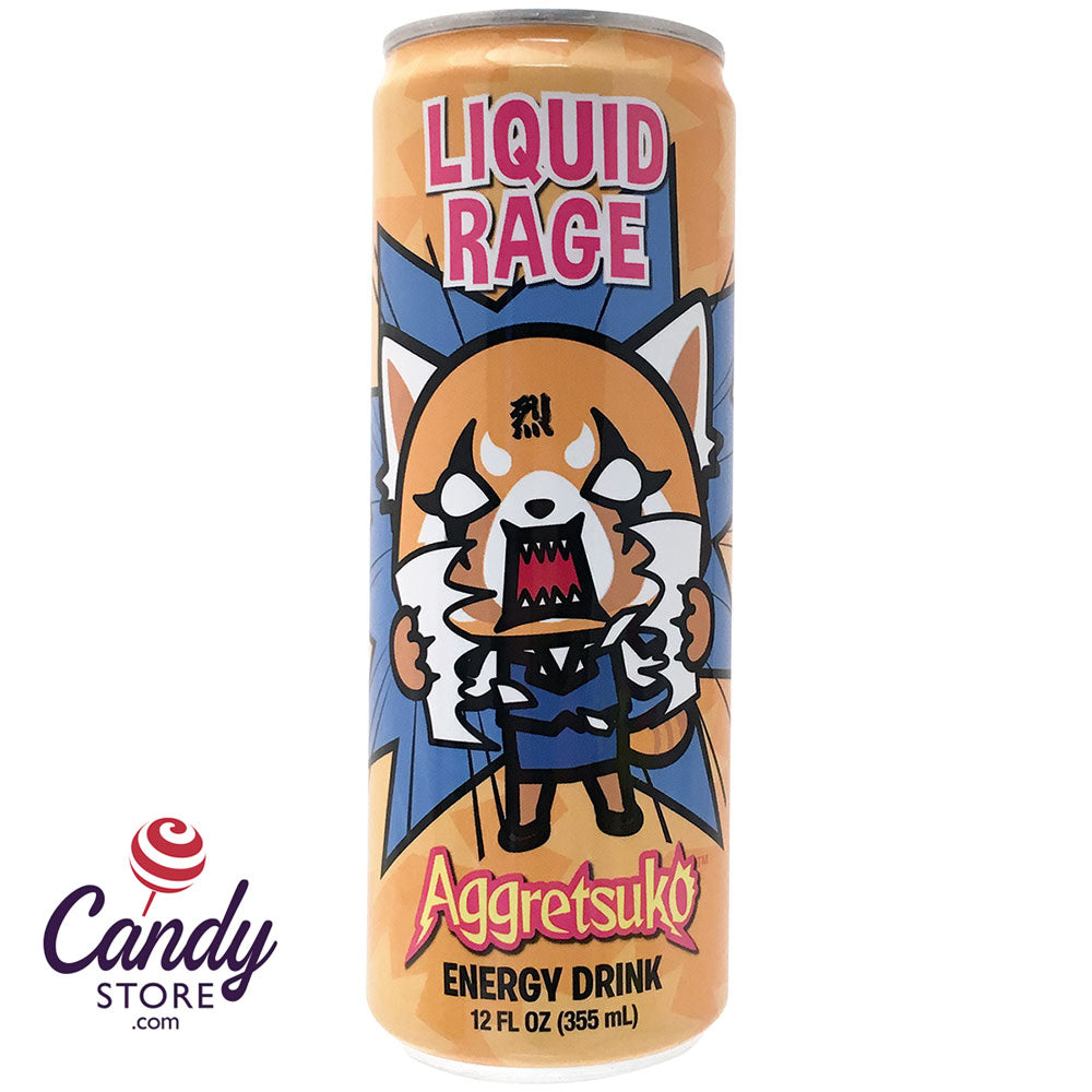 Aggretsuko Liquid Rage Energy Drink 12oz Can 12ct - CandyStore.com