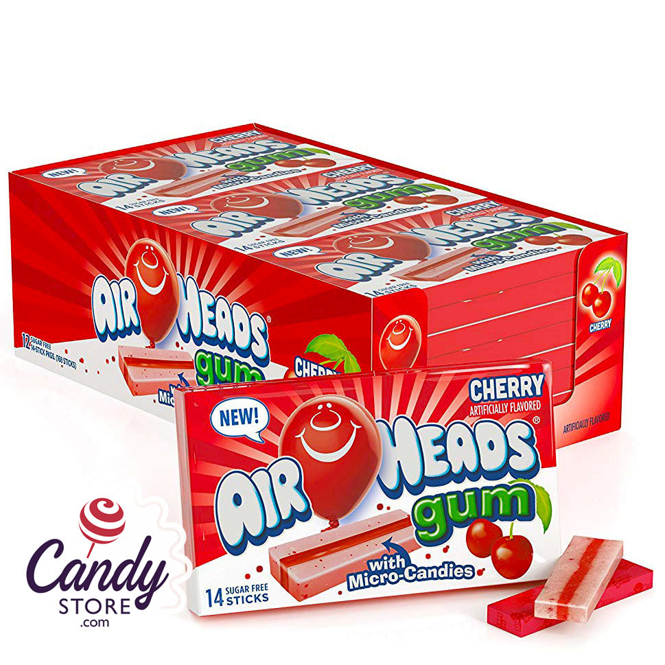 Airheads Cherry Gum 14 Piece - 12ct | CandyStore.com