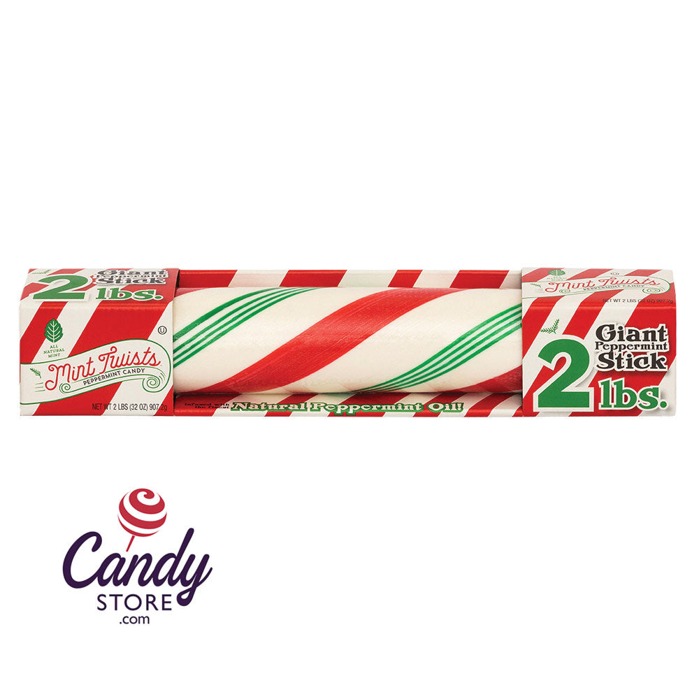 Atkinson Giant Peppermint Stick 2 Lb 6ct - CandyStore.com