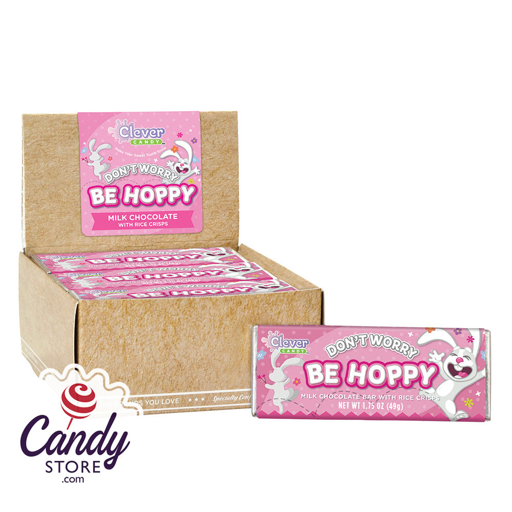 Bar Don't Worry Be Hoppy Choc Bar w Rice Crisps 21ct - CandyStore.com
