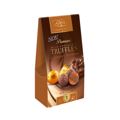Baron Premium Milk Chocolate Truffles Caramel Brownie Bags - 6ct