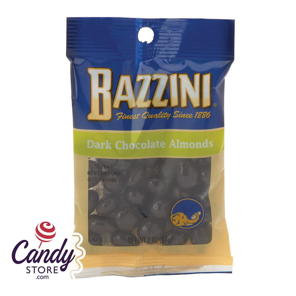 Bazzini Dark Chocolate Almonds 1.5oz Peg Bags 12ct - CandyStore.com