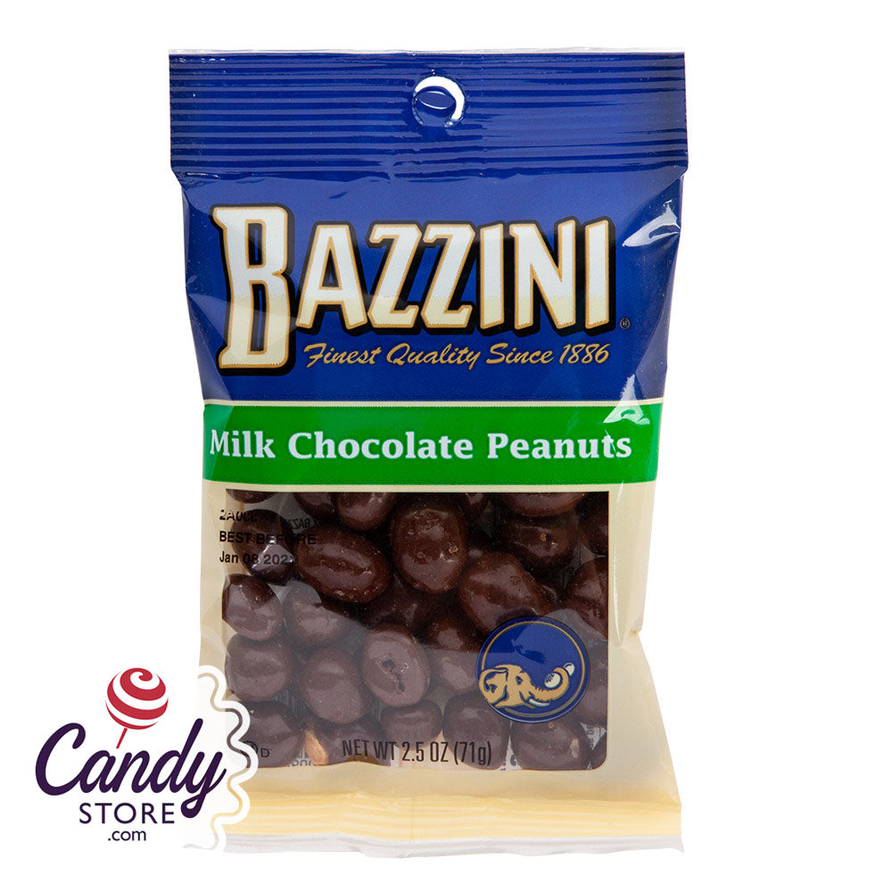 Bazzini Milk Chocolate Peanuts 2.5oz Peg Bags 12ct - CandyStore.com