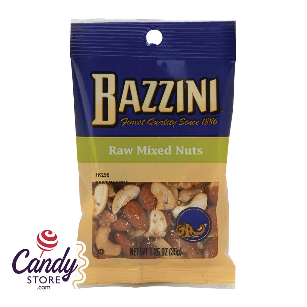Raw Mixed Nuts Bazzini 1.5oz Peg Bags 12ct - CandyStore.com