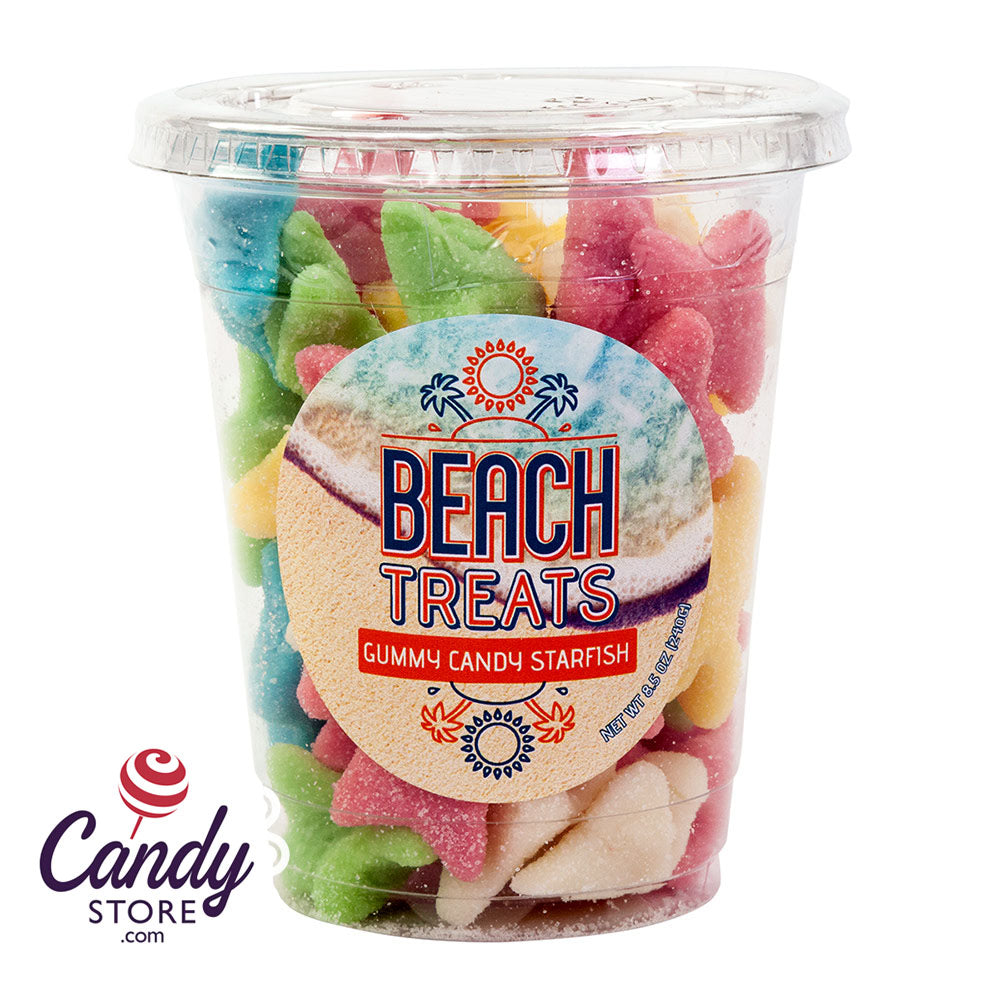 Beach Treats Gummy Starfish 8.5oz Cup 12ct - CandyStore.com