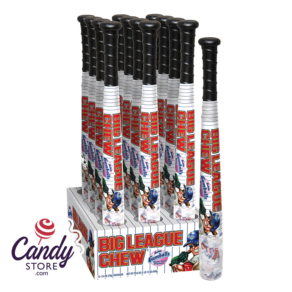 Big League Chew Baseball Bat & Gumballs 12ct - CandyStore.com