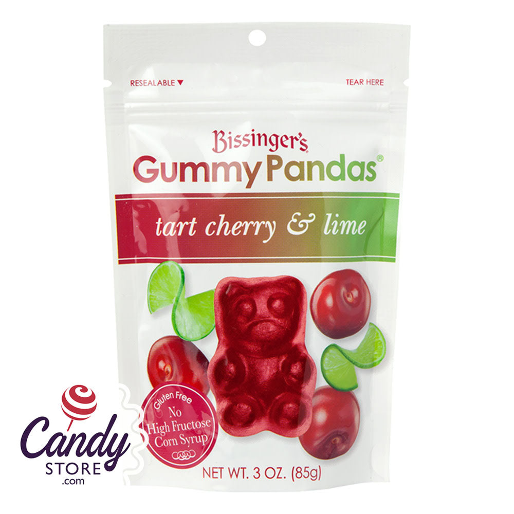 Bissinger's Tart Cherry And Lime Gummy Pandas 3oz Pouch 12ct ...