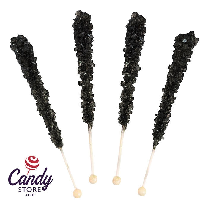 Black Cherry Rock Candy Crystal Sticks - 36ct | CandyStore