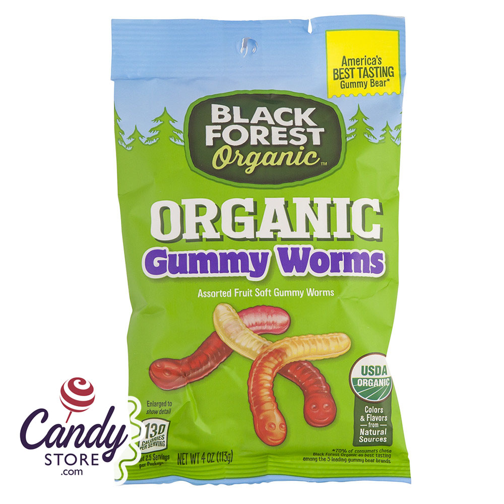 Black Forest Organic Gummy Worms - 12ct | CandyStore.com