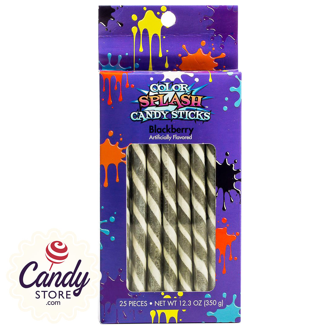Blackberry Silver Candy Sticks Color Splash - 25ct