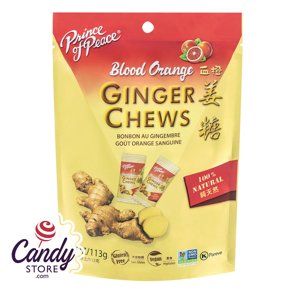 Blood Orange Ginger Prince Peace Chews 12ct Pouches - CandyStore.com