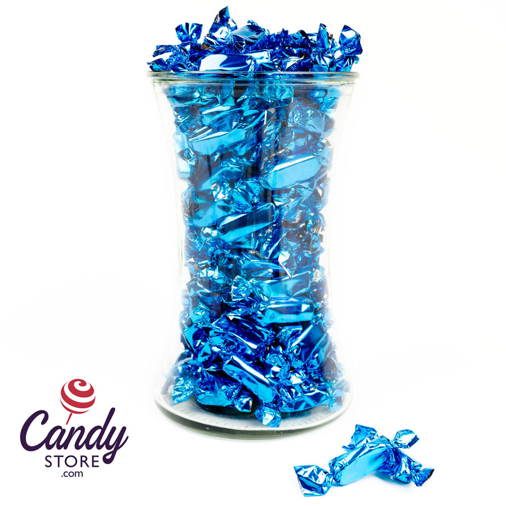 Blue Foil Caramels Candy - 2lb Bulk | CandyStore.com