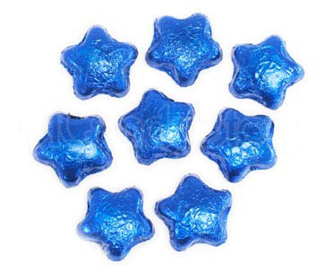 Blue Milk Chocolate Stars - 5lb Bulk | CandyStore.com