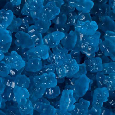 Blue Raspberry Gummi Bears - 5lb Bulk | CandyStore.com