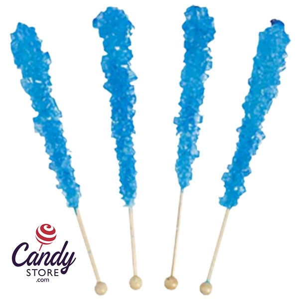 Blue Rock Candy Crystal Sticks - 36ct Jar | CandyStore.com