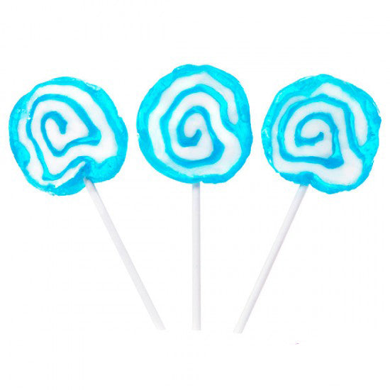 Blue & White Hypno Pops Lollipops - 100ct | CandyStore.com