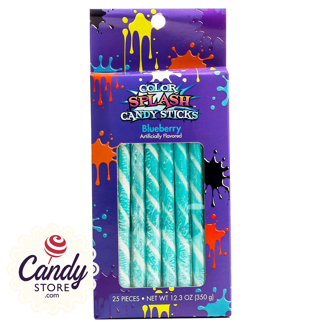 Blueberry Candy Sticks Color Splash - 25ct | CandyStore.com