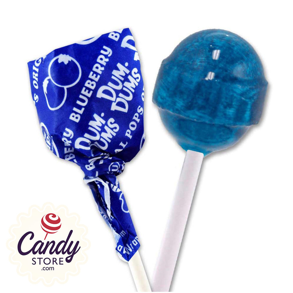 Blueberry Dum Dums Lollipops - 75ct | CandyStore.com