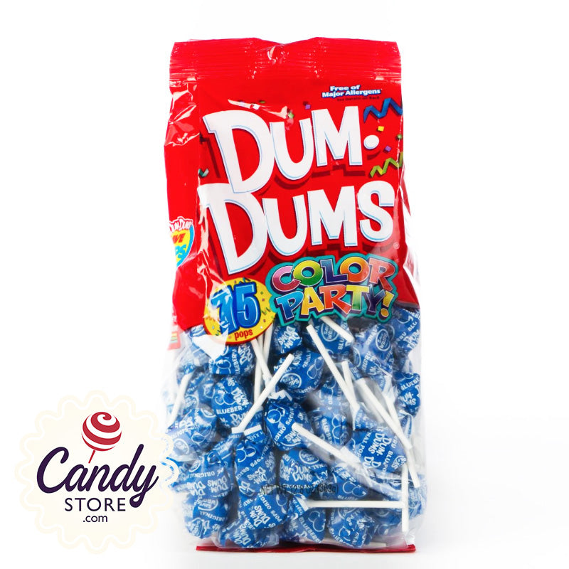 Blueberry Dum Dums Lollipops - 75ct | CandyStore.com