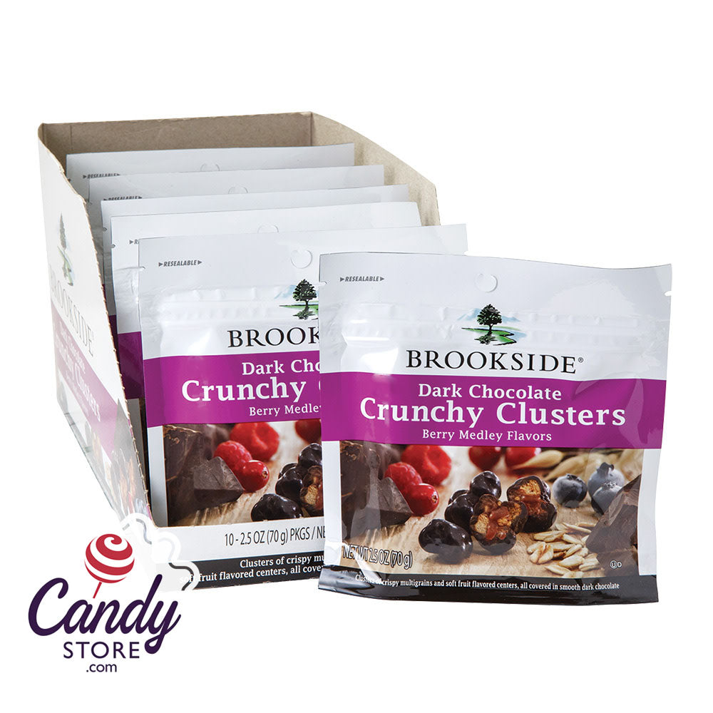 Brookside Dark Chocolate Crunchy Fruit Clusters 2.5oz Pouch 10ct ...