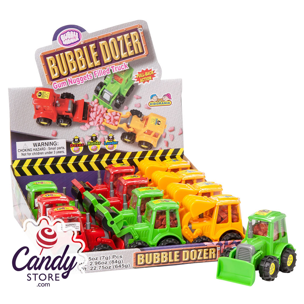Bubble Dozer Gum Nuggets Filled Trucks 0.25oz - 12ct – CandyStore.com