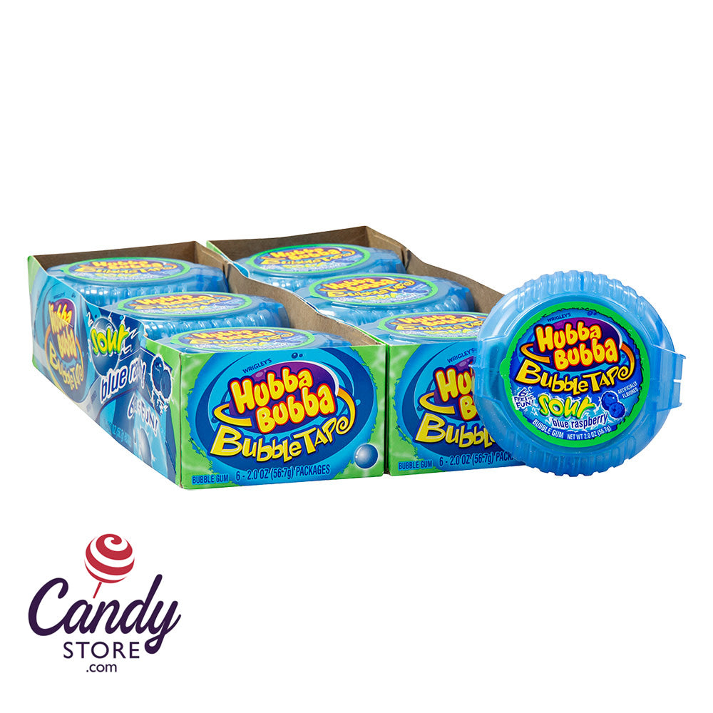 Bubble Tape Hubba Bubba Sour Blue Raspberry 12ct - CandyStore.com
