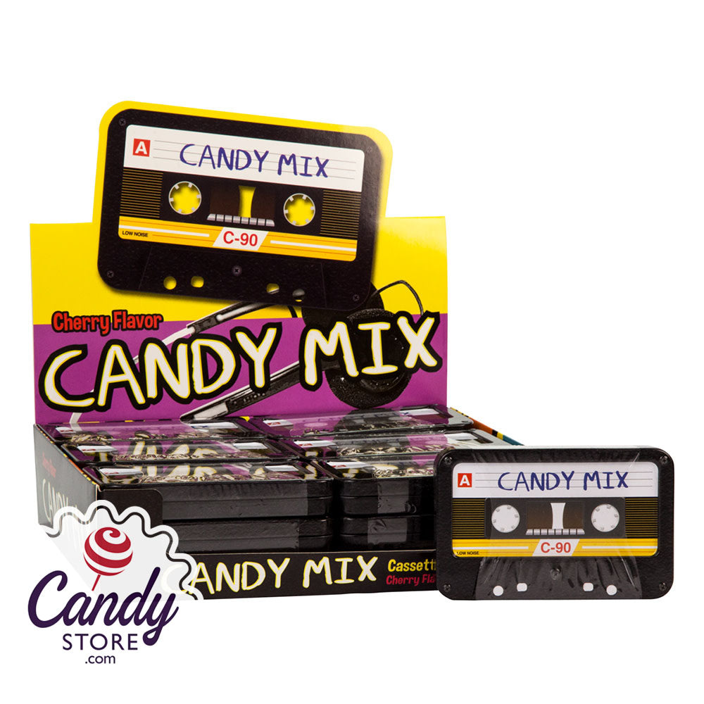 Cassette Tape Candy Mix Cherry-Flavor 18ct Tins - CandyStore.com