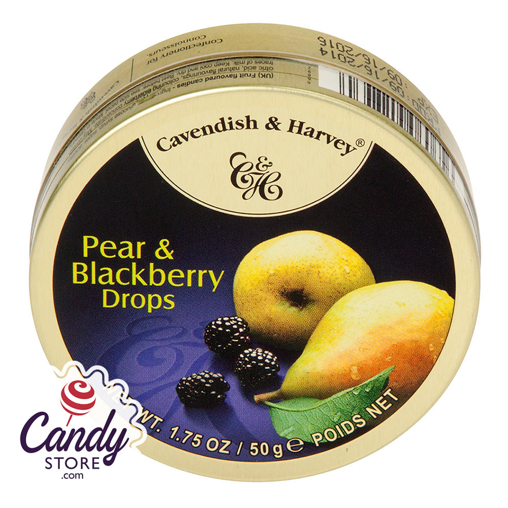 Cavendish & Harvey Pear & Blackberry Drops Tin 7ct - CandyStore.com