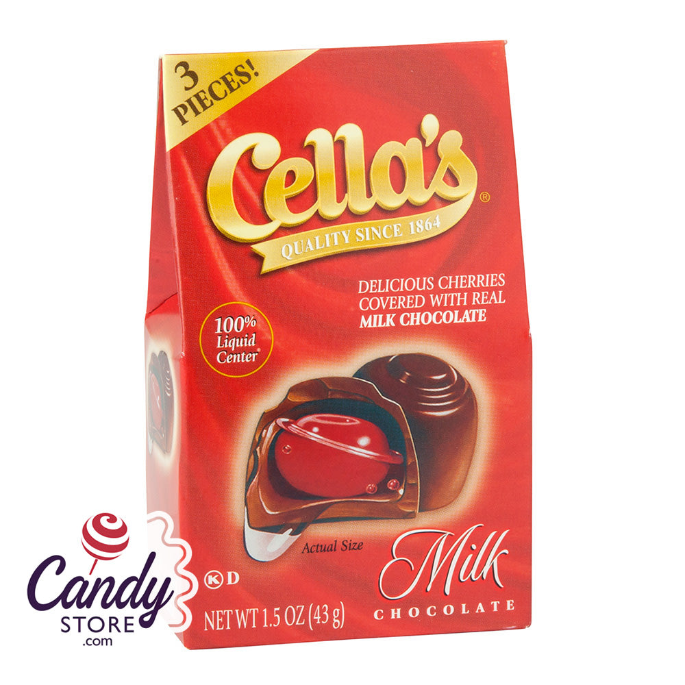 Cella's Milk Chocolate Cherries 3-Pieces 24ct - CandyStore.com