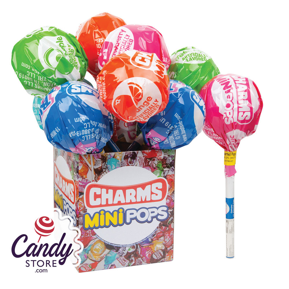Charms Mini Mega Pops Lollipops 10ct - CandyStore.com