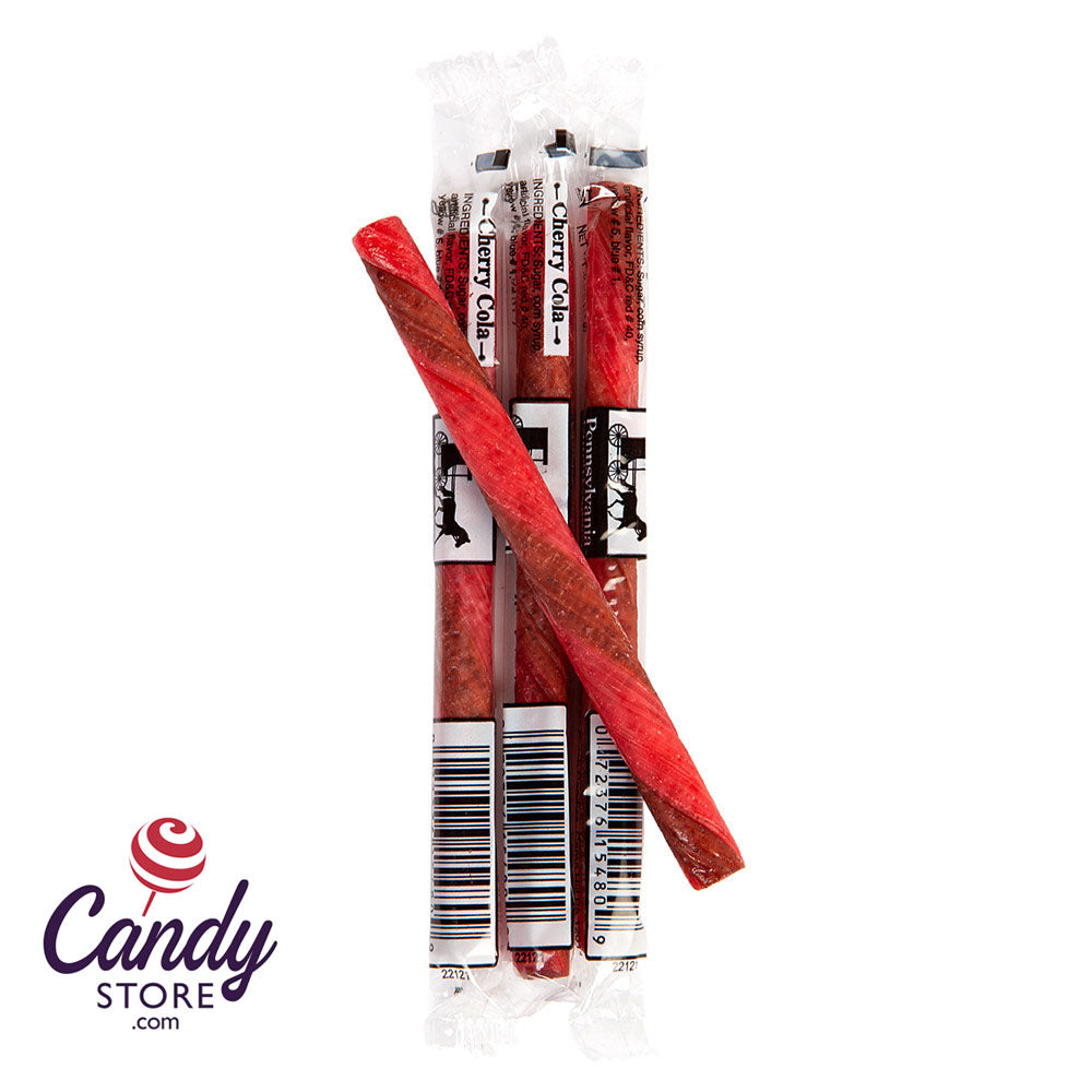 Cherry Cola Thin Stick Candy Pennsylvania Dutch 80ct - CandyStore.com