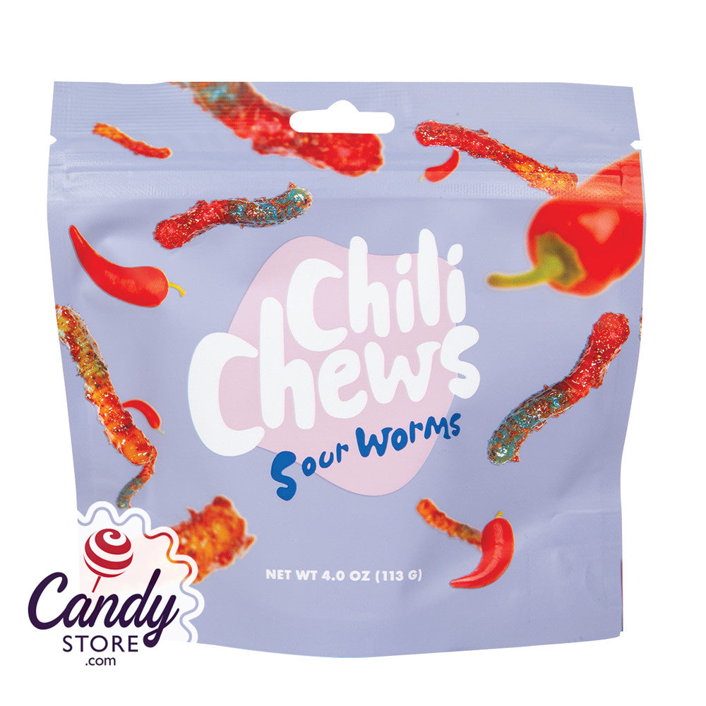 Chili Chews Sour Worms Candy 16ct Pouches - CandyStore.com
