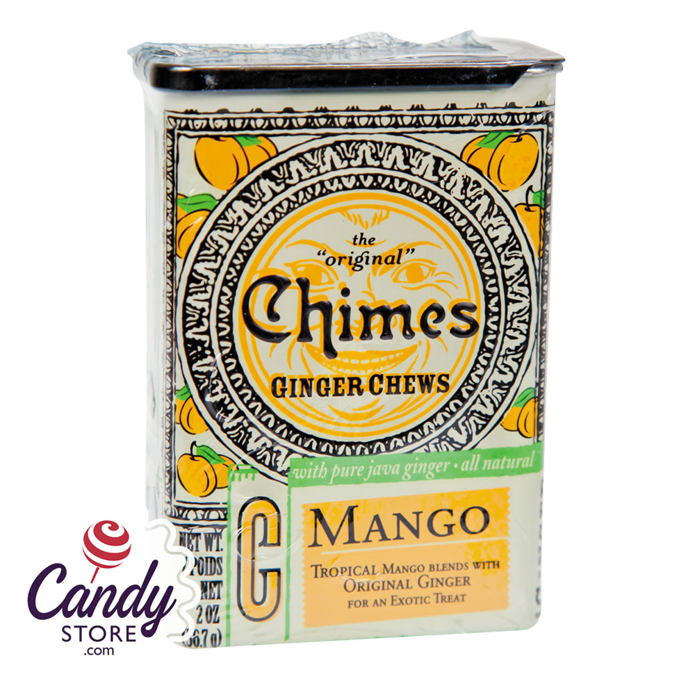 Chimes Mango Ginger Chews 2oz Tin - 20ct | CandyStore.com
