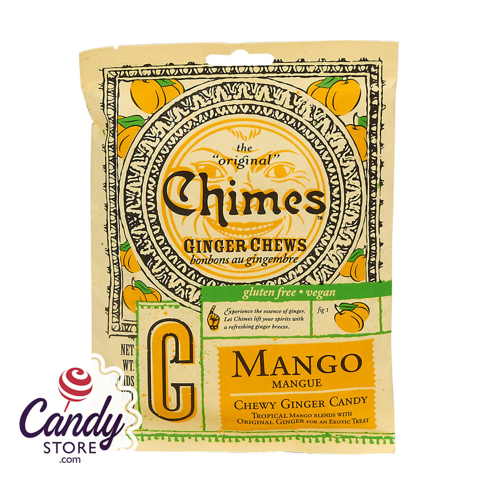 Chimes Mango Ginger Chews 5oz Peg Bags 20ct - CandyStore.com
