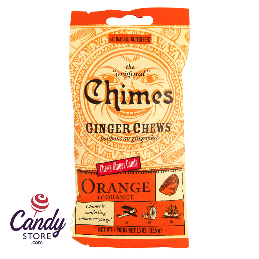 Chimes Orange Ginger Chews 1.5oz Bag - 12ct | CandyStore.com