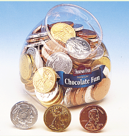 Chocolate Coins - 72ct Tub | CandyStore.com